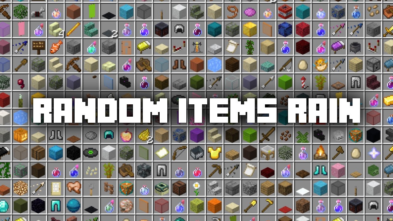 Minecraft But Random Items Fall From The Sky YouTube Minecraft But Random Items Fall From The Sky YouTube
