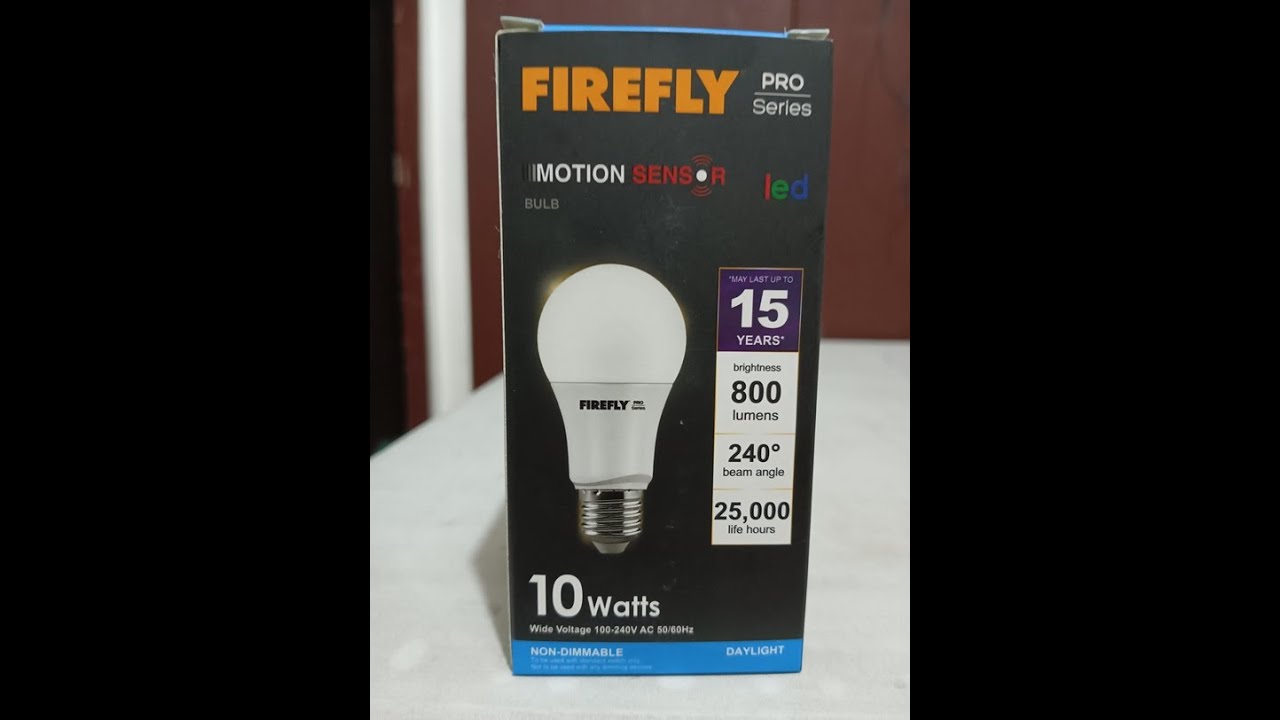 Firefly motion sensor bulb - YouTube