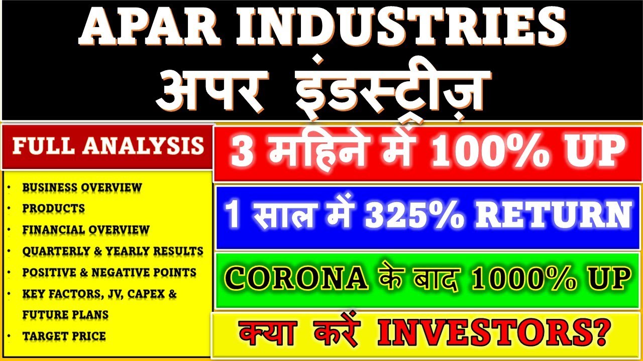 BIG NEWS- 3 महिने में 100% UP-APAR INDUSTRIES SHARE FULL ANALYSIS,APAR ...