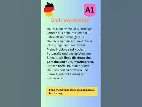 learning German - sich vorstellen A1/A2 #deutsch - YouTube