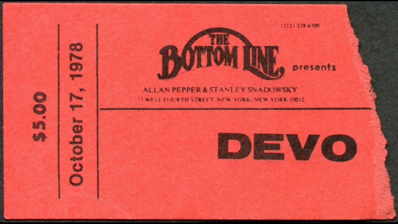 Devo - Smart Patrol/Mr. DNA (The Bottom Line. New York. 17/10/1978 ...