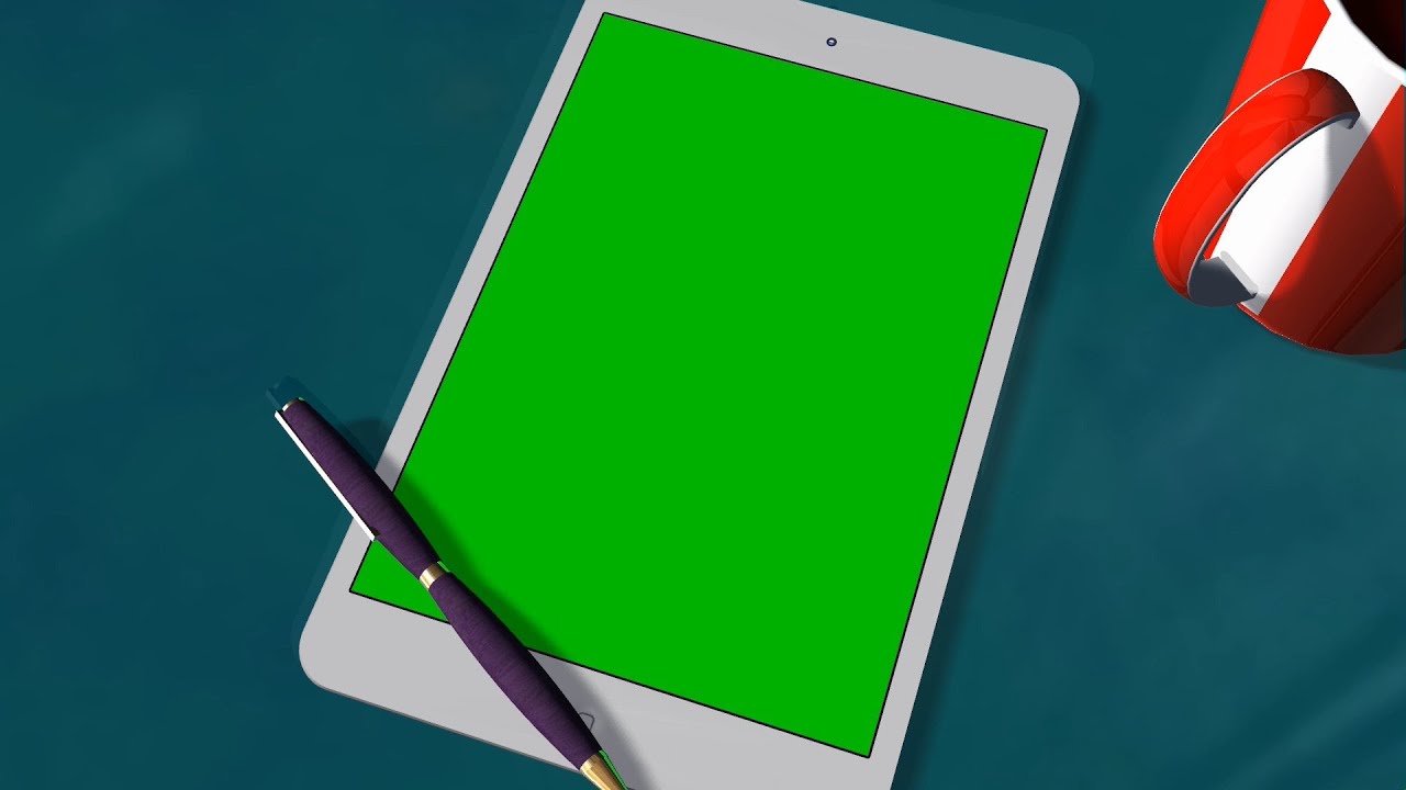 ipad tablet pc green screen animation 4 - YouTube