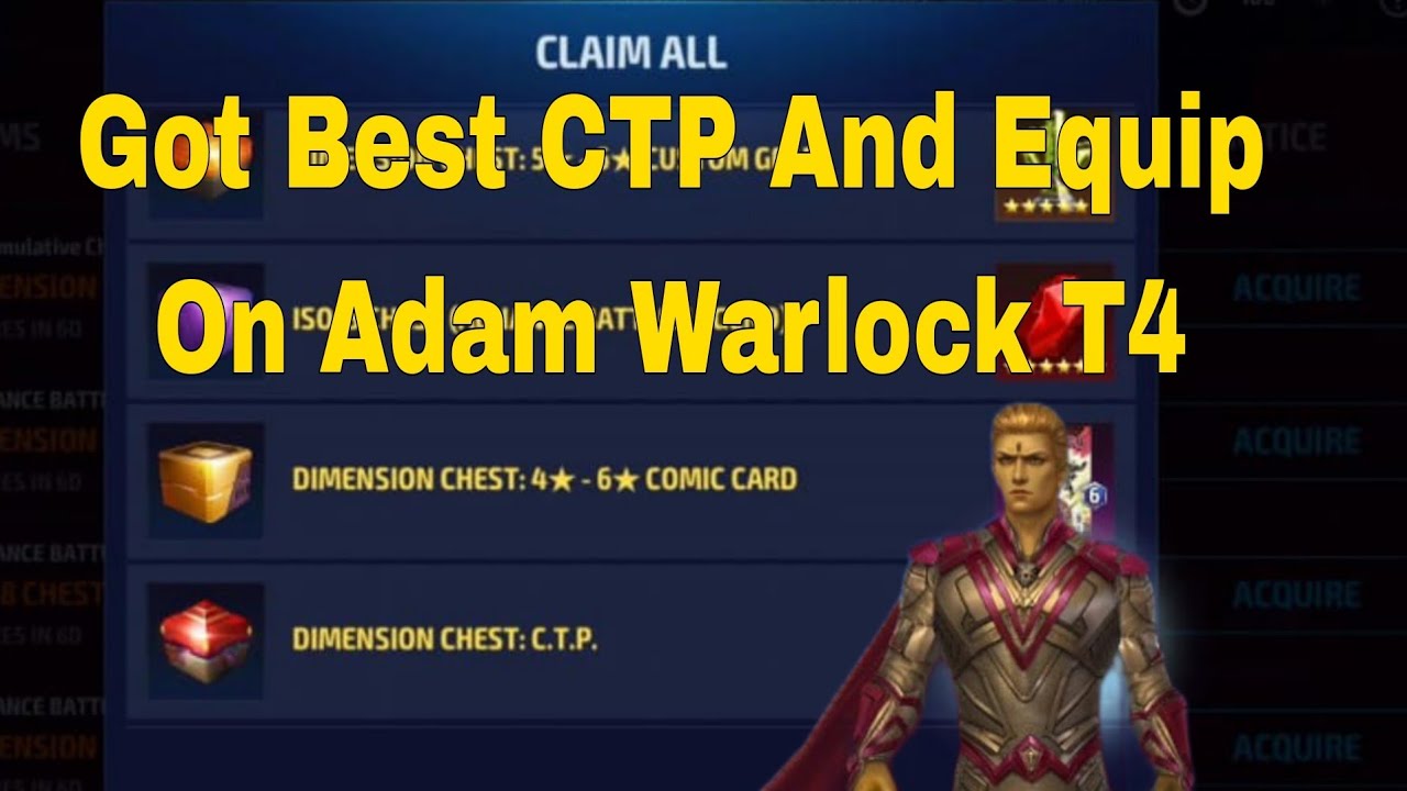 Free Best CTP Got And Equip On Adam Warlock T4 - Marvel Future Fight ...