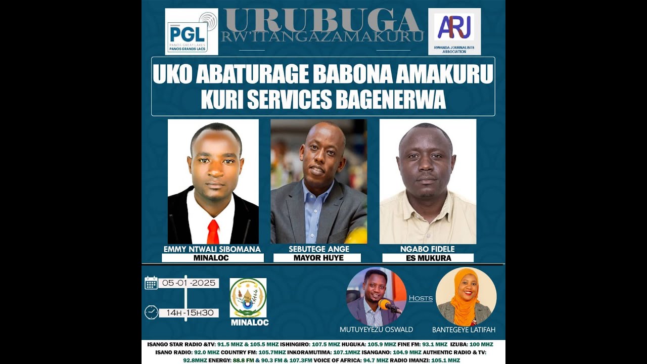 🔴URUBUGA RW' ITANGAZAMAKURU, LIVE HUYE : UKO ABATURAGE BABONA AMAKURU ...