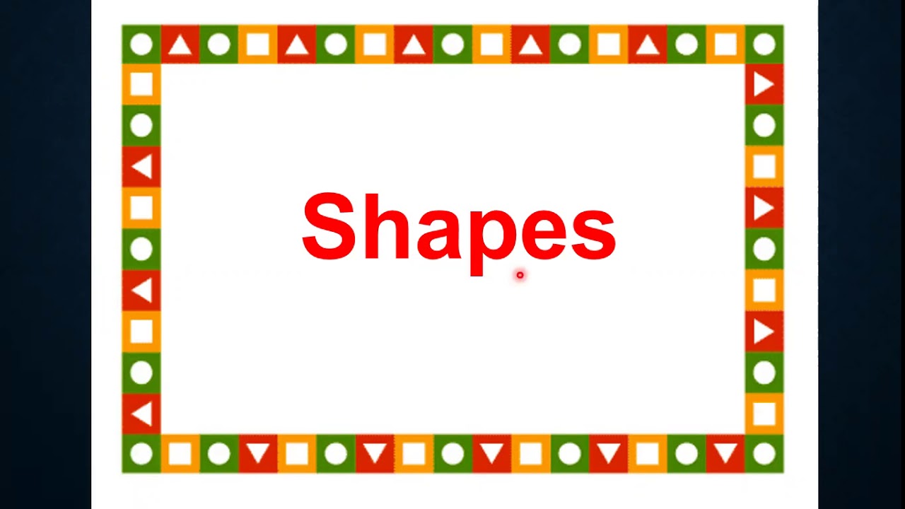 Objective 129 - identify 2D shapes (rectangle, square, triangle, circle ...