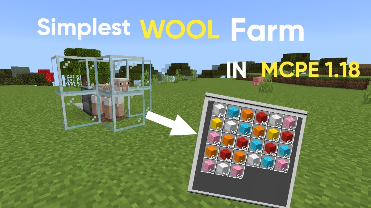 Simple Automatic Wool farm in Minecraft 1.18 | MCPE , Xbox , Windows 10 ...