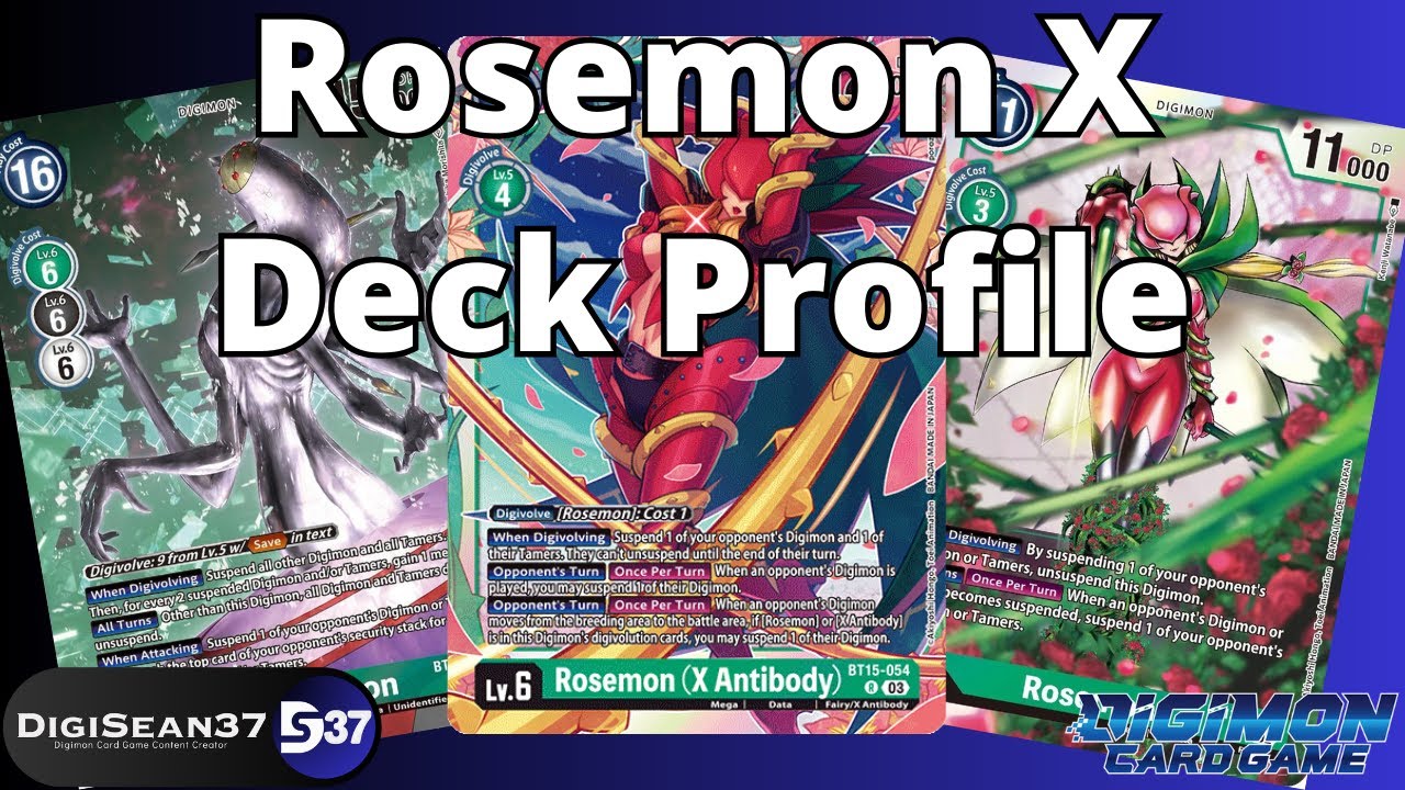 Rosemon X Antibody Deck Profile | Digimon Card Game | BT15 Exceed ...