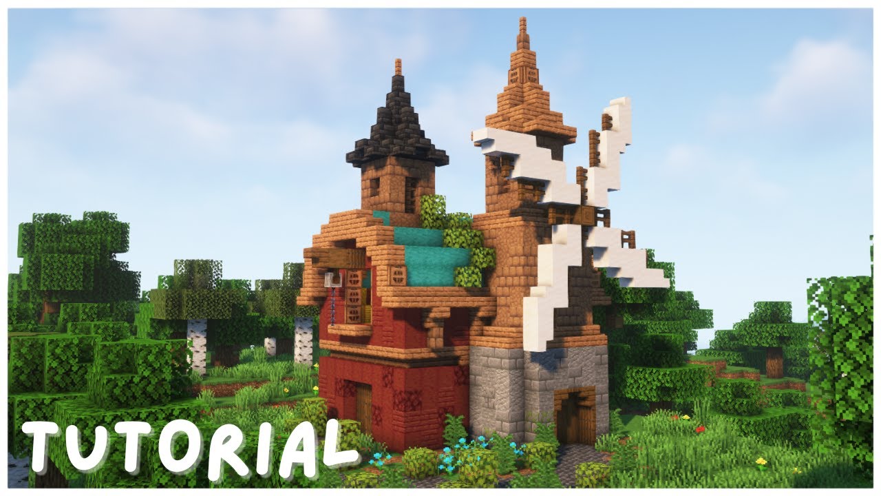 Minecraft Tutorial: How to Build a Cozy Barn House - YouTube