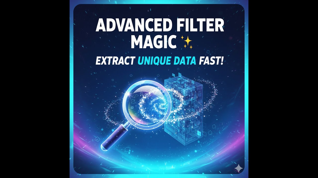 Advanced Filter Magic Extract Unique Data Fast! - YouTube