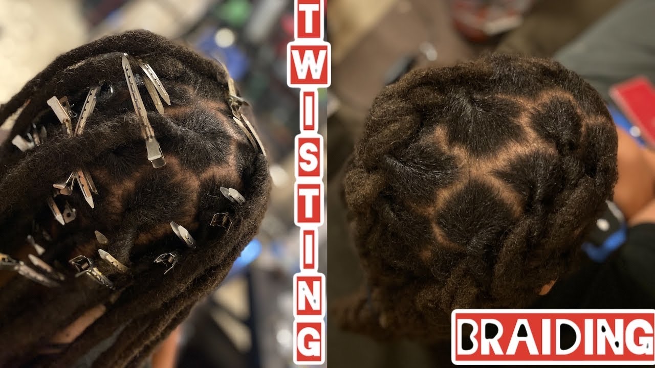 HOW TO RETWIST & BRAID DREAD LOCS💆🏾 | Brina & Boone Edition - YouTube