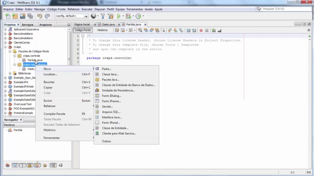 Java Para Iniciantes - Iniciando um jogo de dados, parte 1 - YouTube