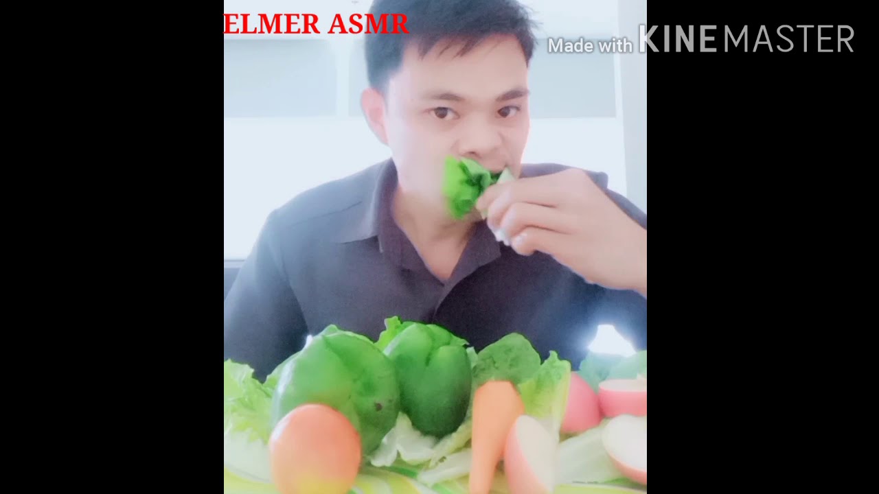 ASMR EATING RAW VEGETABLES AND FRUITS - YouTube