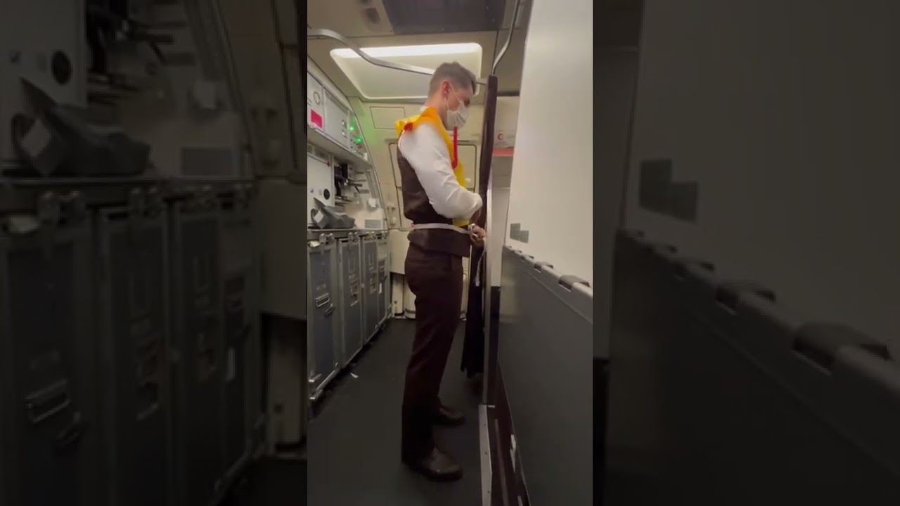 Etihad Cabin Crew - Lifejacket Demonstration (Airbus A320) #shorts ...