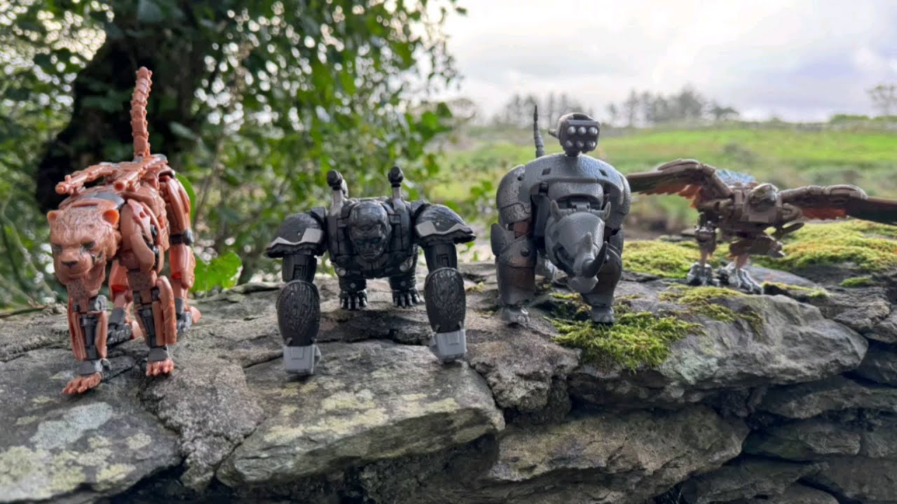 OPTIMUS PRIMAL RHINOX AIRAZOR CHEETOR RISE OF THE BEASTS TRANSFORMATION ...