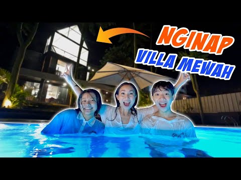 24 JAM NGINAP & BERENANG DI VILLA MEWAH BANDUNG - PART 1 !! KOLAM AIR PANAS | Vlog Lucu