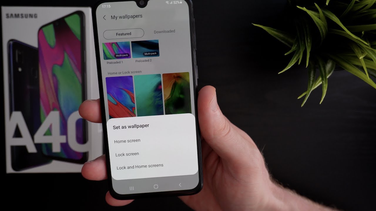 Samsung Galaxy A40 | How to Change Wallpaper | Quick Tutorial - YouTube