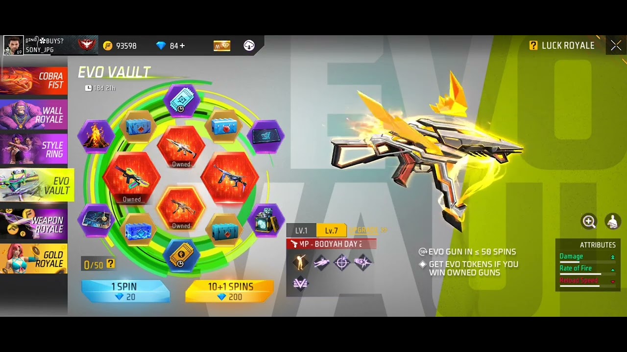 EVO GROZA FULL MAX VAULT FREE FIRE NEw EVE - YouTube