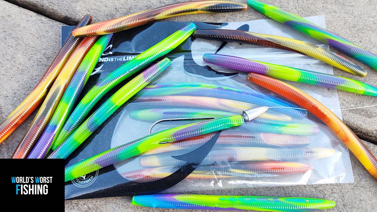 TRIPLE SWIRLS!! Triple Color Swirling Soft Plastic Stick Worms - YouTube