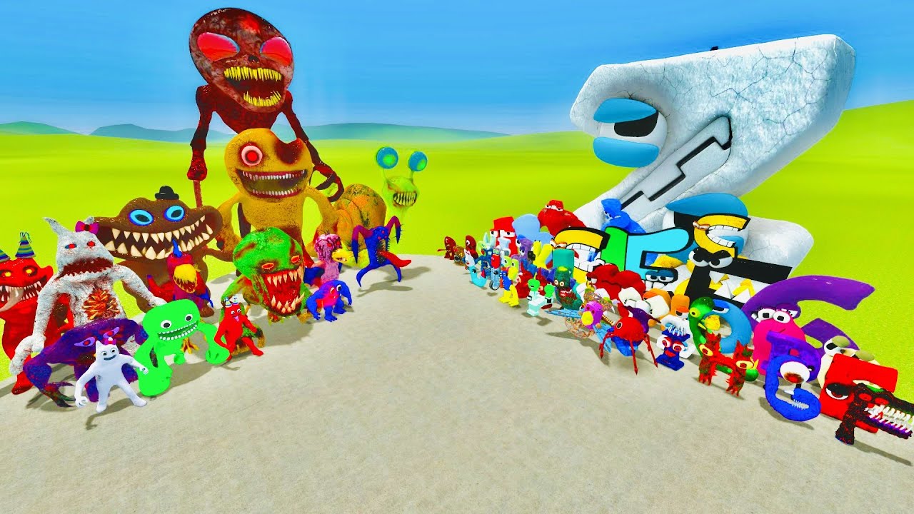 GARTEN OF BAN BAN FAMILY VS ALPHABET LORE FAMILY In Garry's Mod! - YouTube