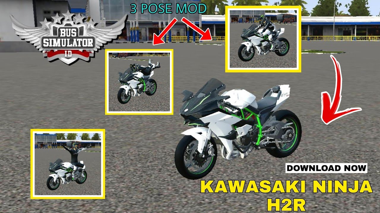 🔴 KAWASAKI NINJA H2R BIKE MOD BUSSID 🔴 Download Now | Bus Simulator ...