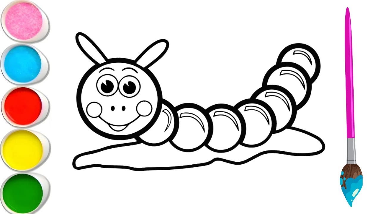 How to Draw a Cute Caterpillar Step by Step - YouTube