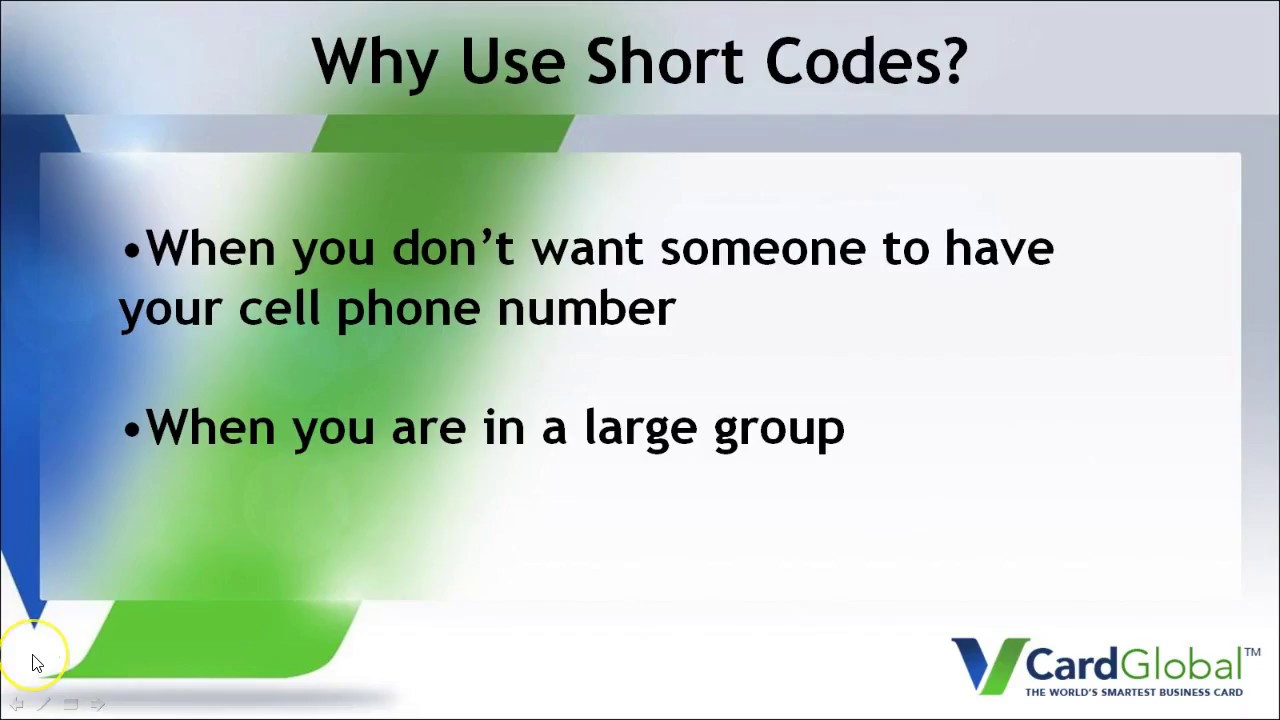 Introducing vCard Short Codes Available in the United States - YouTube