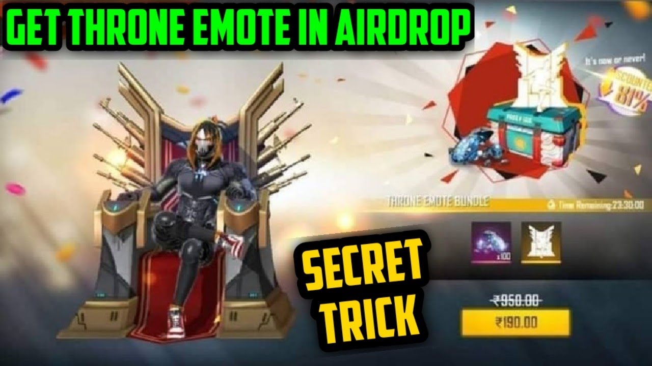 How To Get Throne Emote,Flag Emote In Special Airdrop 😱100% Working🔥 ...