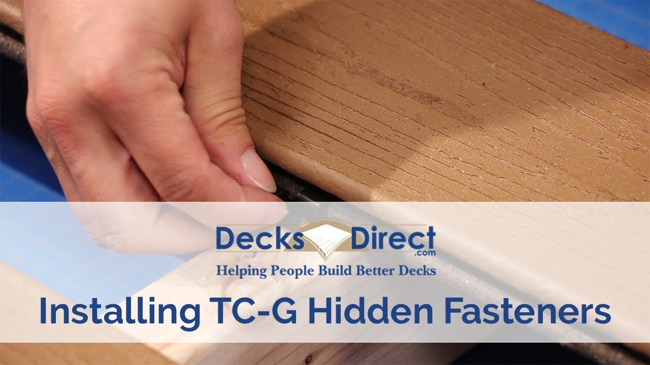 How to Install TC-G Hidden Fasteners - YouTube