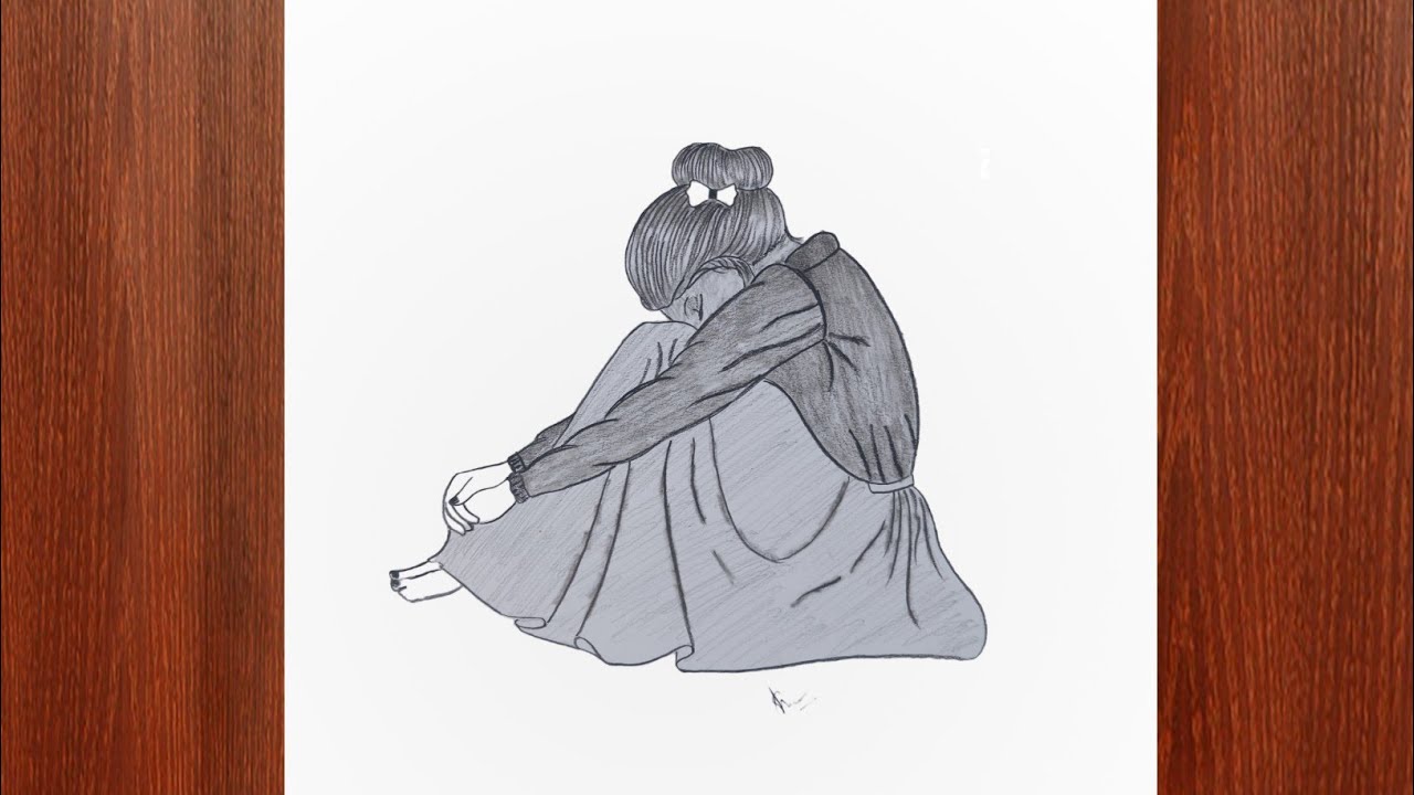 how to draw a easy girl drowing|| step by step # girl drowing|| - YouTube