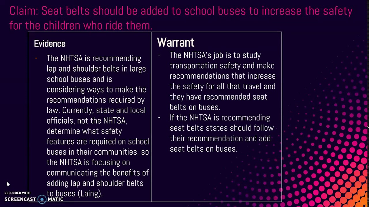 Claim Evidence Warrant - YouTube