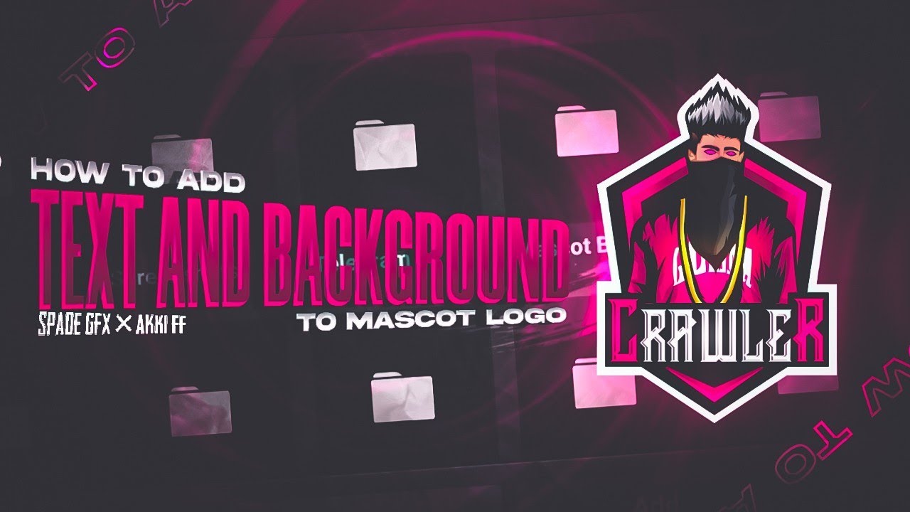 Mascot Logo Tutorial On Android💖How to Add Text and Background For Your ...