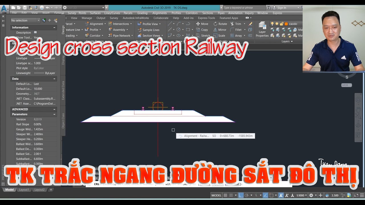 Design cross section Railway single using CIVIL 3D (pt.2)/CIVIL 3D: TK ...