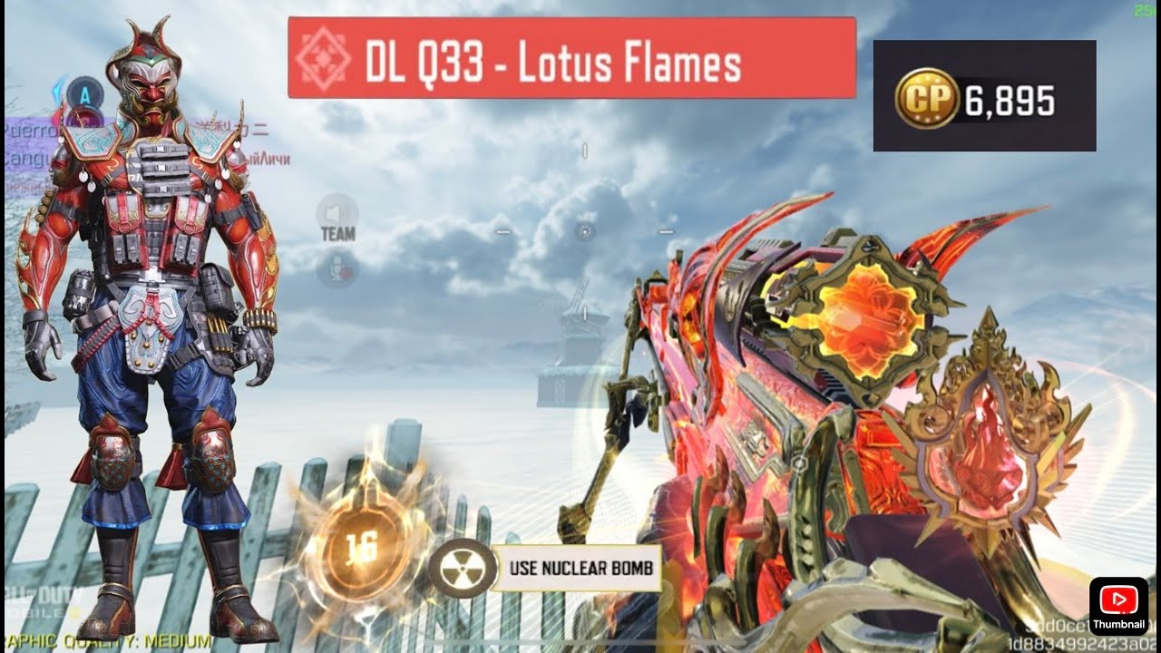 Getting the Most beautiful sniper in codm | DLQ33- lotus flames | CODM ...