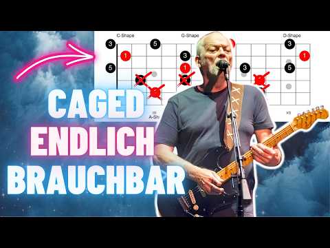 CAGED endlich verstehen ➠ Nur 3 Griffe ➠ Spielen wie Gilmour!🎸