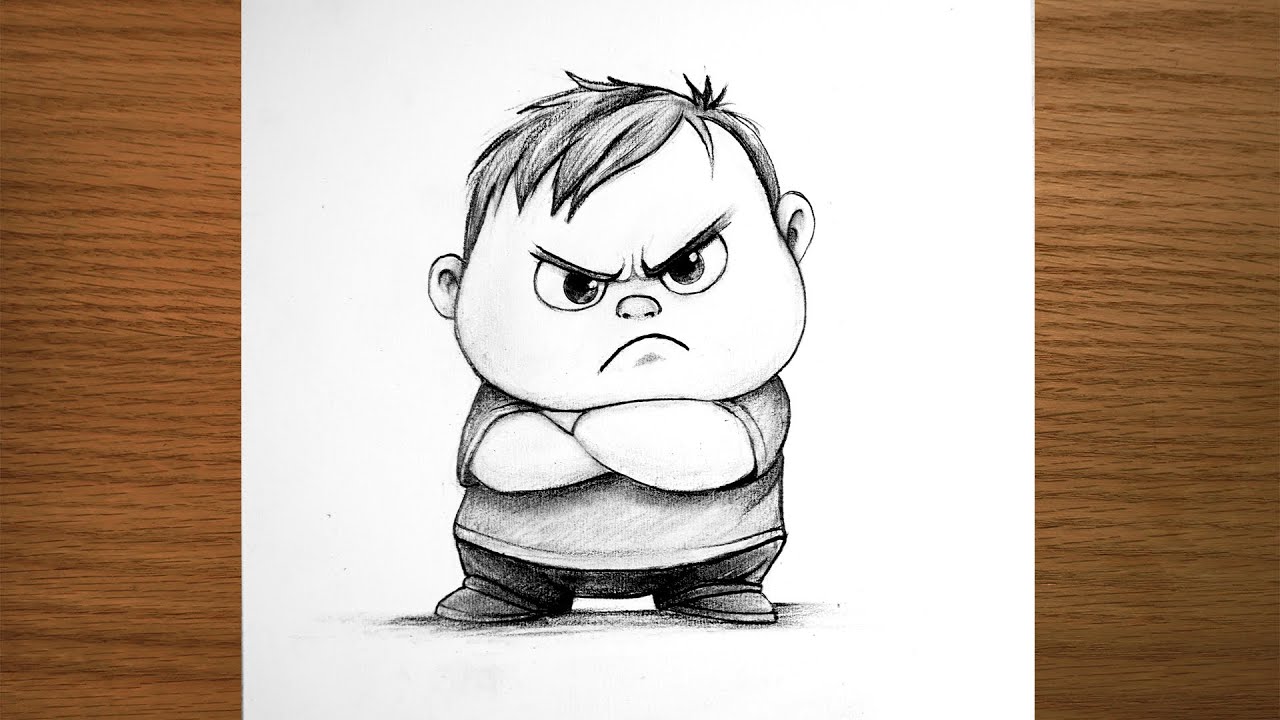 Angry Boy Easy Drawing | Learn Cartoon Art for Kids | Art Hub - YouTube