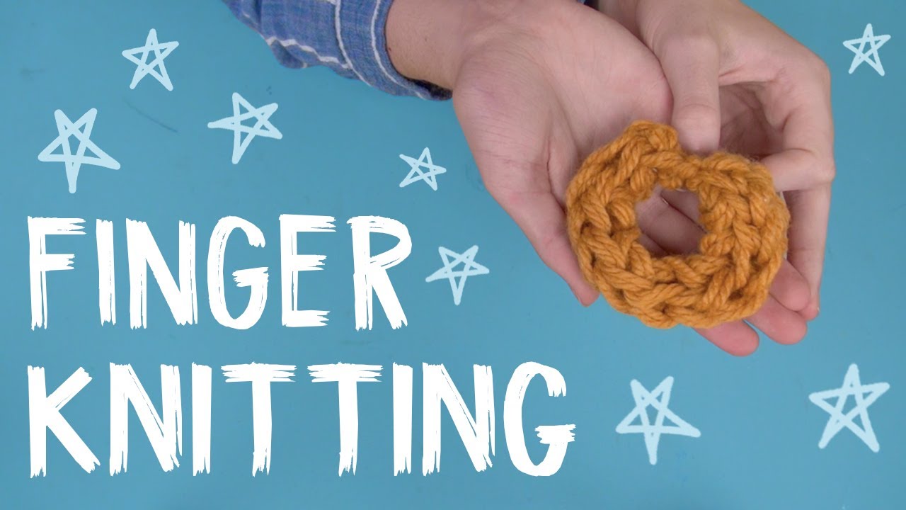 How to Make a Bracelet/Scrunchie || Finger Knitting - YouTube