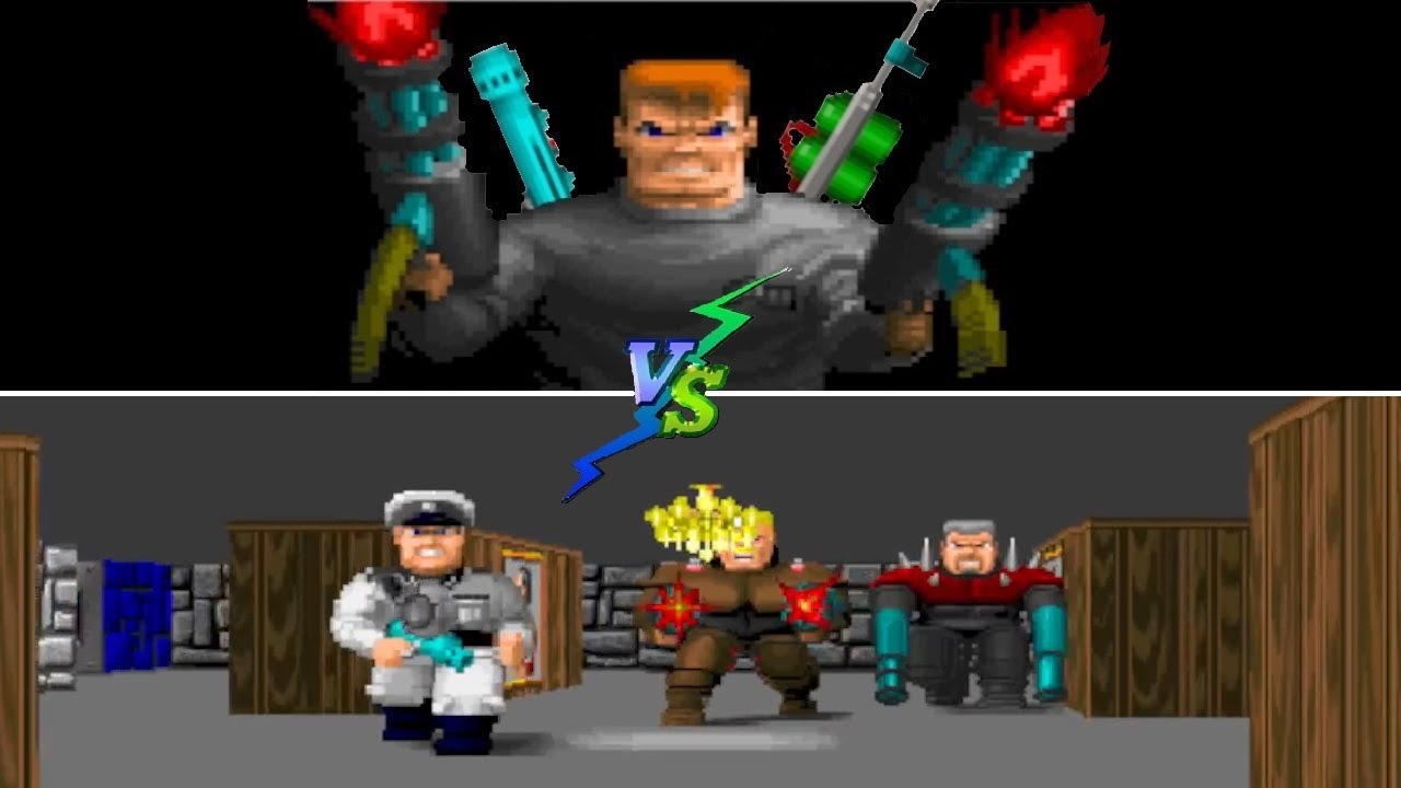 Wolf 3D (E4/F9) - BJ vs Otto, Joseph & Eugene - YouTube