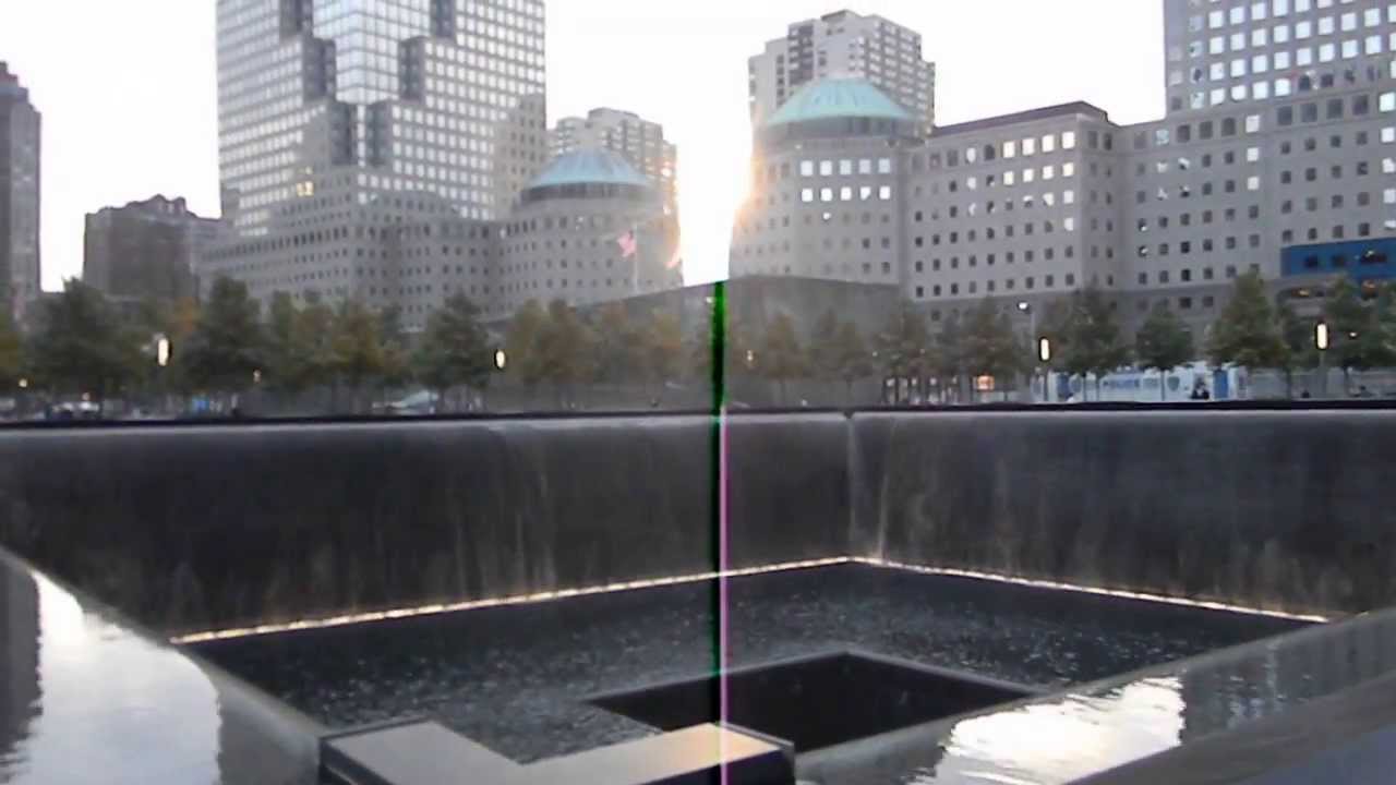 WTC 9/11 Memorial. The North Fountain (My trip to New York) - YouTube