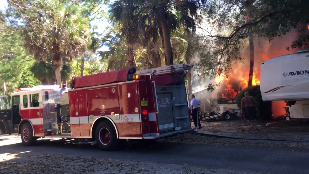 North fort Myers fl swift trailer park FIRE!!!!!! - YouTube