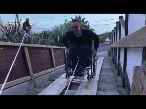 Wheelchair Access Using a Rope and Pulley - YouTube