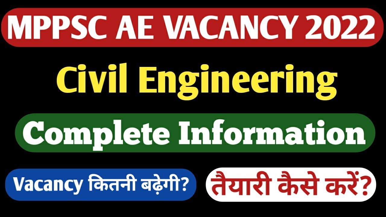 MPPSC AE New Vacancy 2023 | MPPSC AE Preparation Stratgy & Course | MPPSC AE Civil Engineering ...