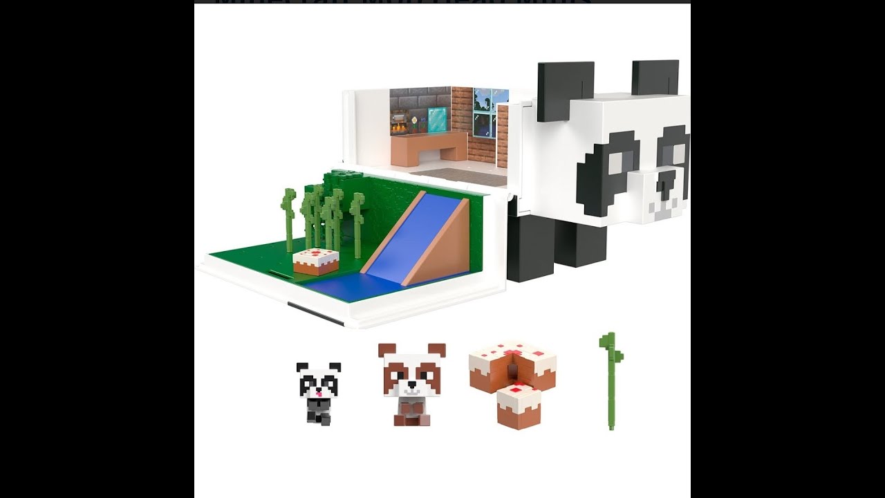 Minecraft Mob Head Minis Panda Playhouse Playset - YouTube