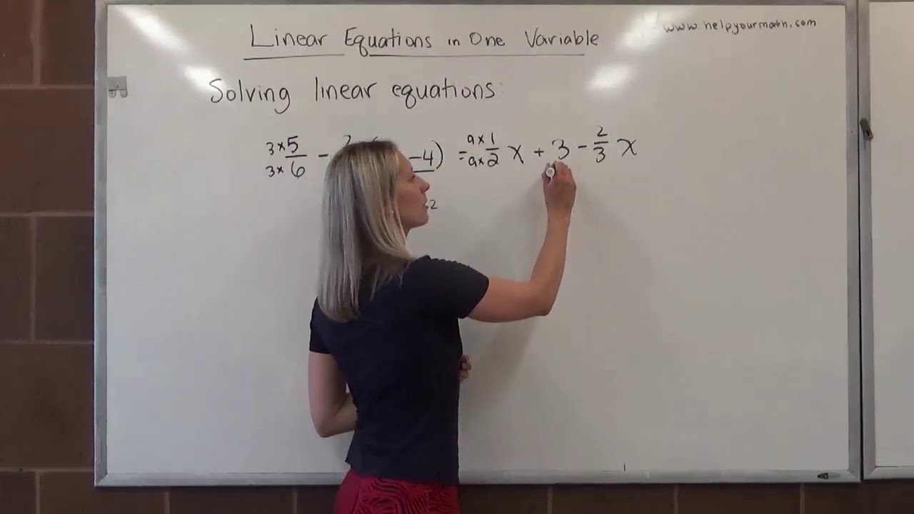 [SL]Solving Linear Equations in One Variable Part II - YouTube