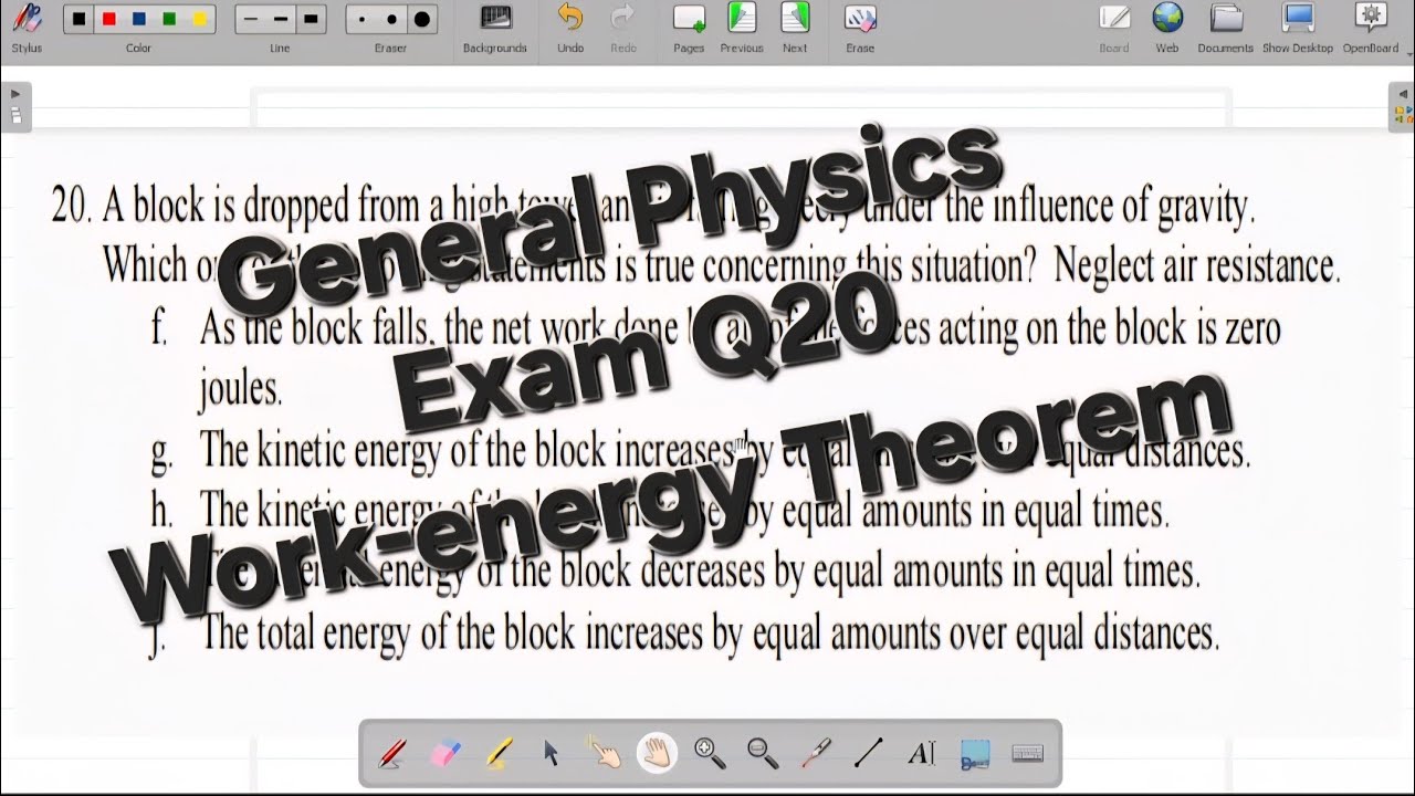 Part 19 General Physics Examination on WORK-ENERGY THEOREM: General ...