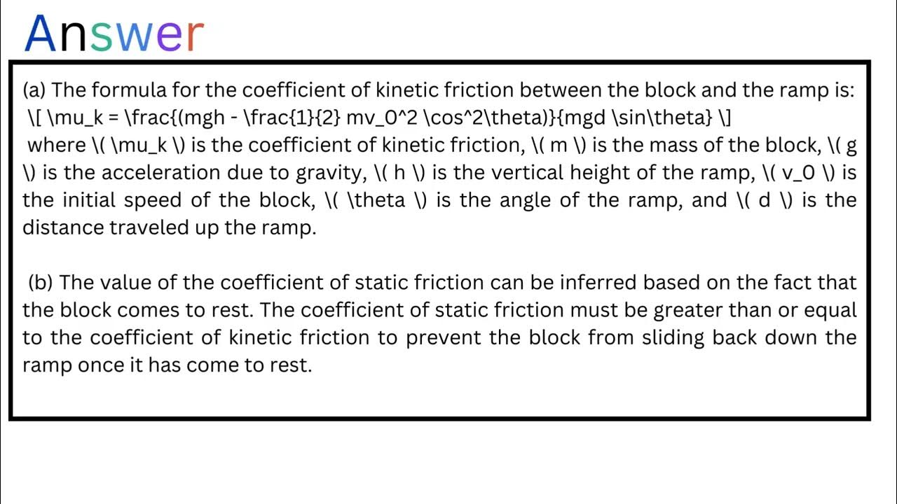 (5-25) A small block of mass m is given an initial speed v0 up a ramp inclined at angle to the ...