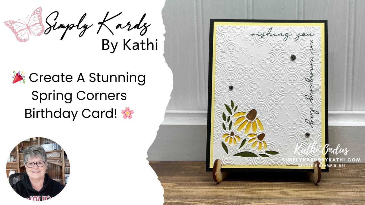 🎉 Create A Stunning Spring Corners Birthday Card! 🌸 - YouTube