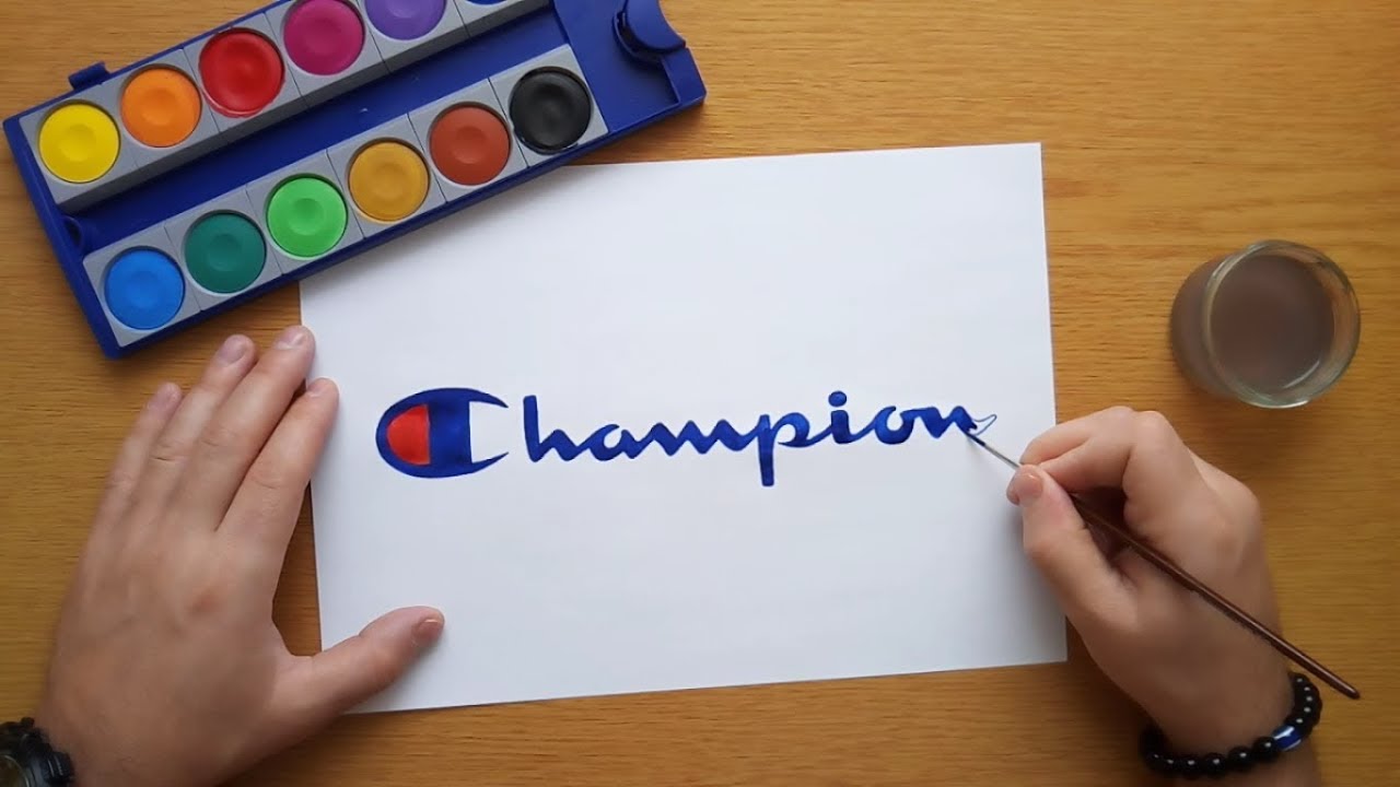 How to draw the Champion logo - YouTube
