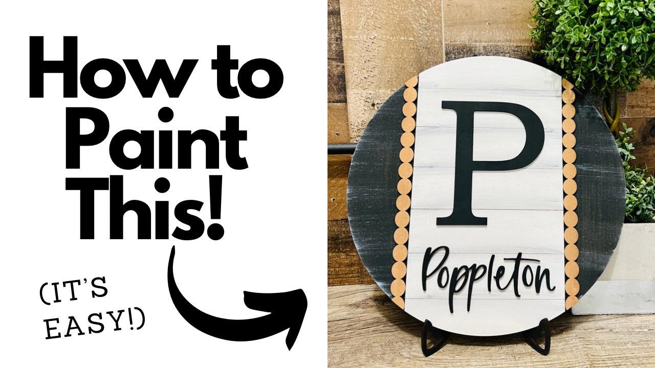 How to Paint an Easy Personalized Wooden 3D Sign! - YouTube