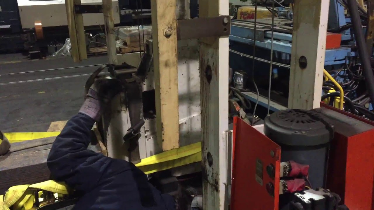 A PT SPX POWERTEAM 150 200 TON HYDRAULIC H FRAME PRESS - YouTube