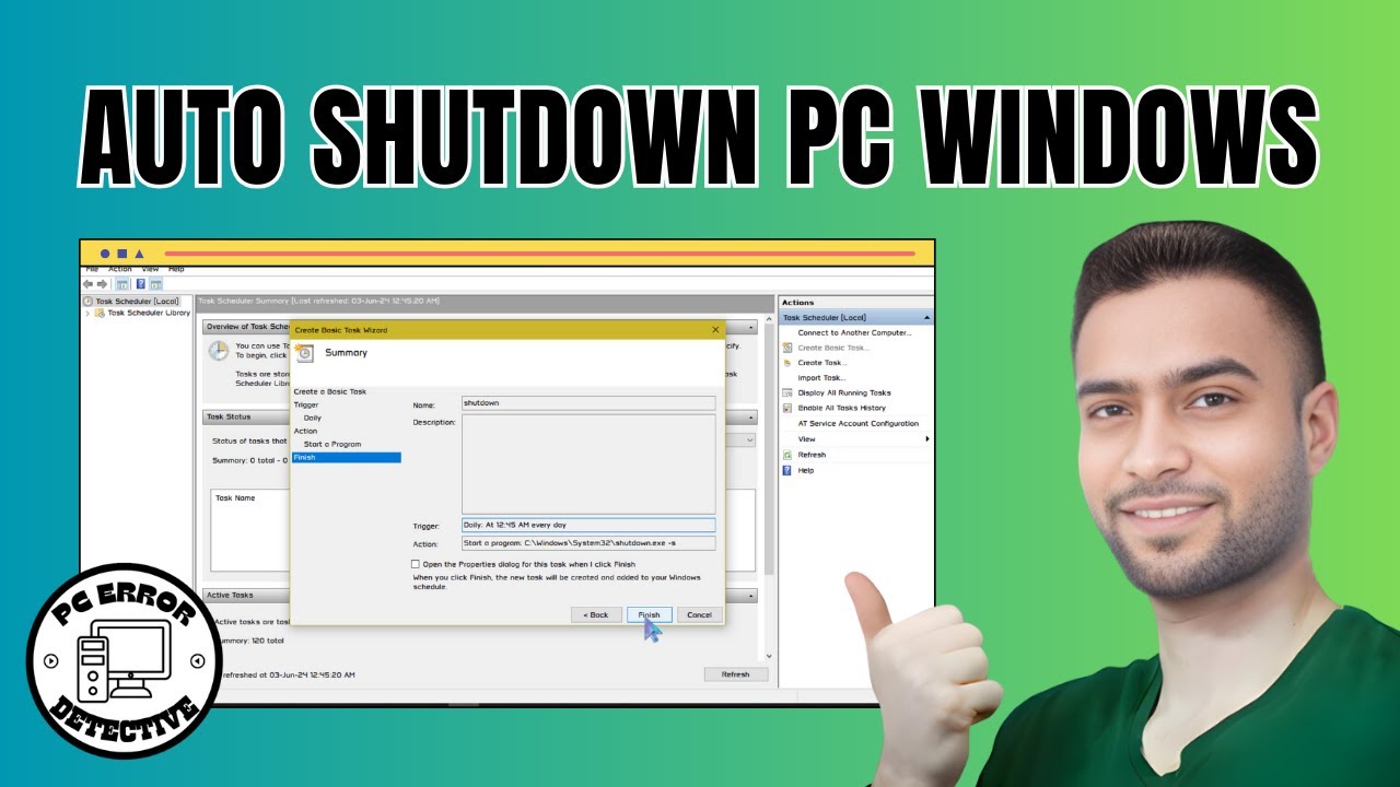 How to Auto Shutdown PC Windows 10 - YouTube